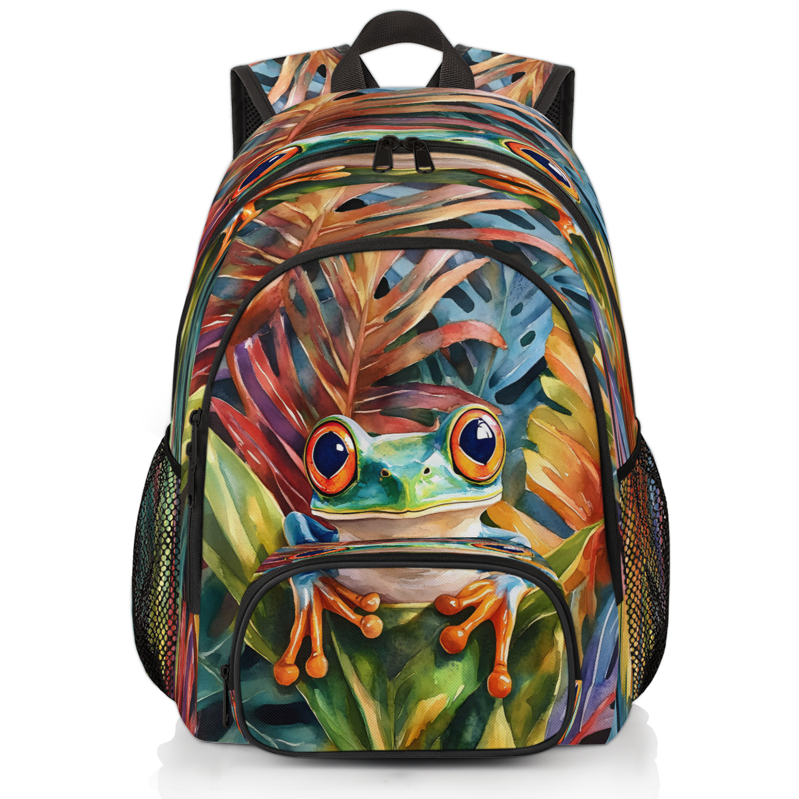 Herdesigns Green Frog Laptop Backpack 18.3 Inch Travel Backpack for ...