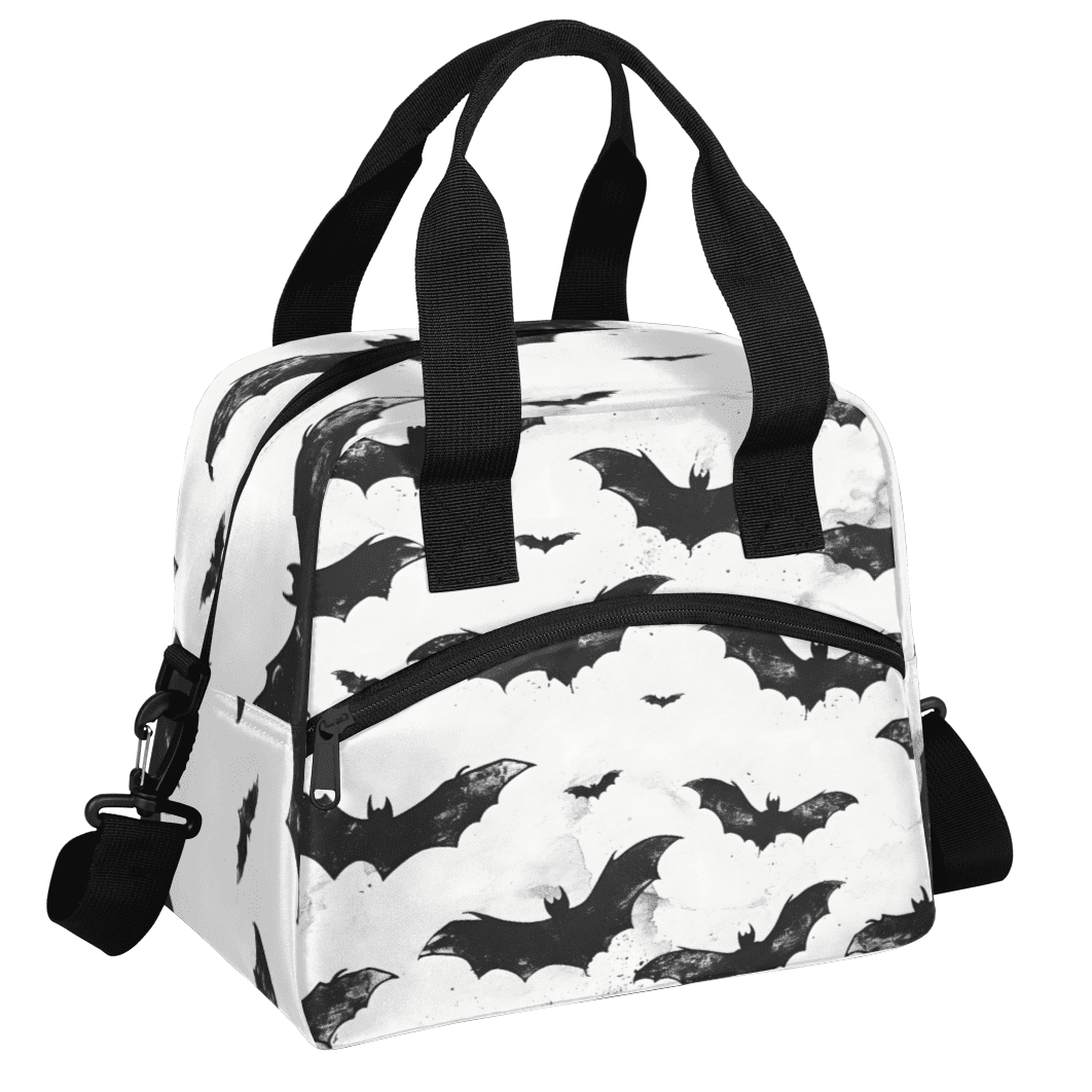 Herdesigns Halloween Bat Insulated Lunch Bag for Women Men Adults Large ...