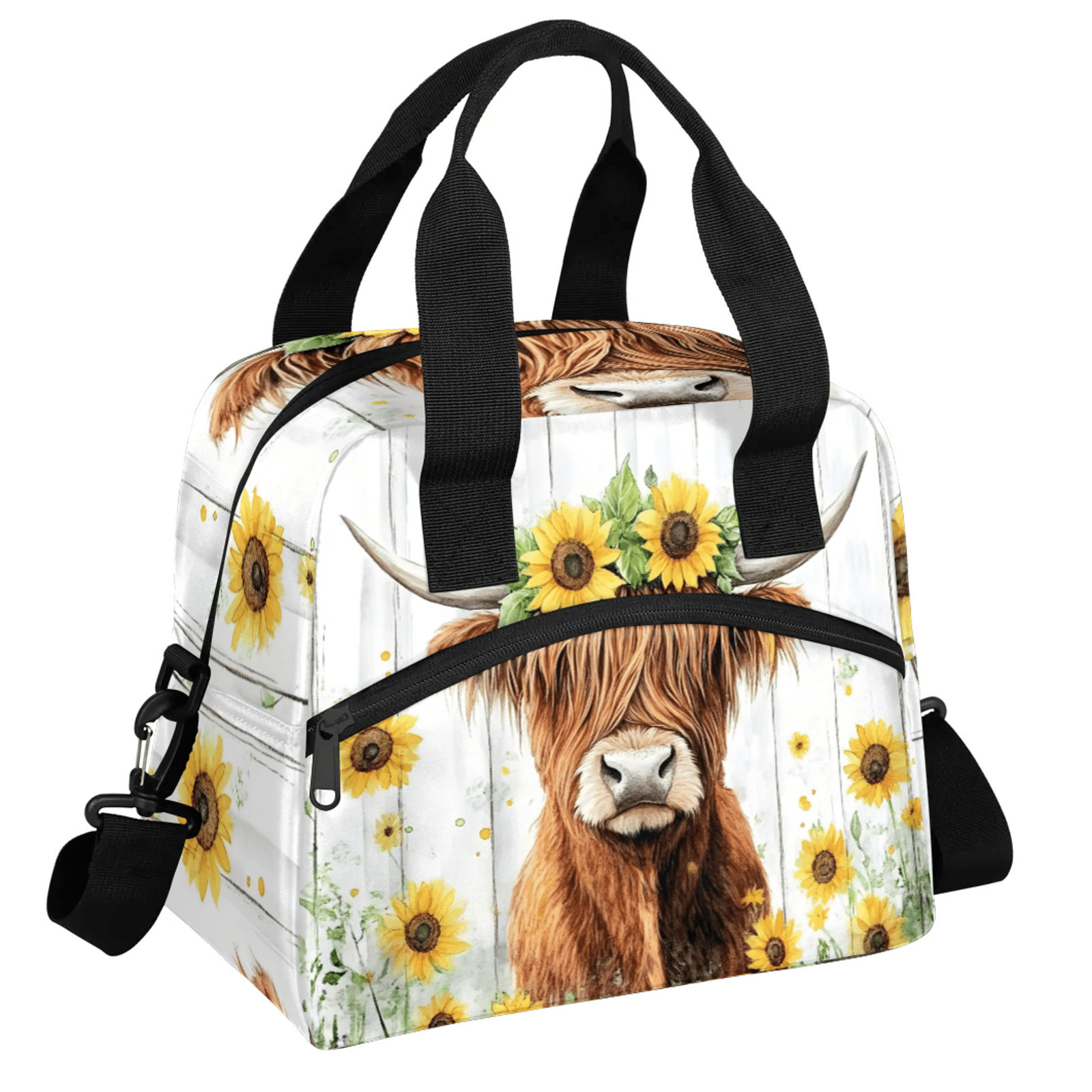 Herdesigns Highland Cow Lunch Bag for Men Women Adults Funny Cattle ...
