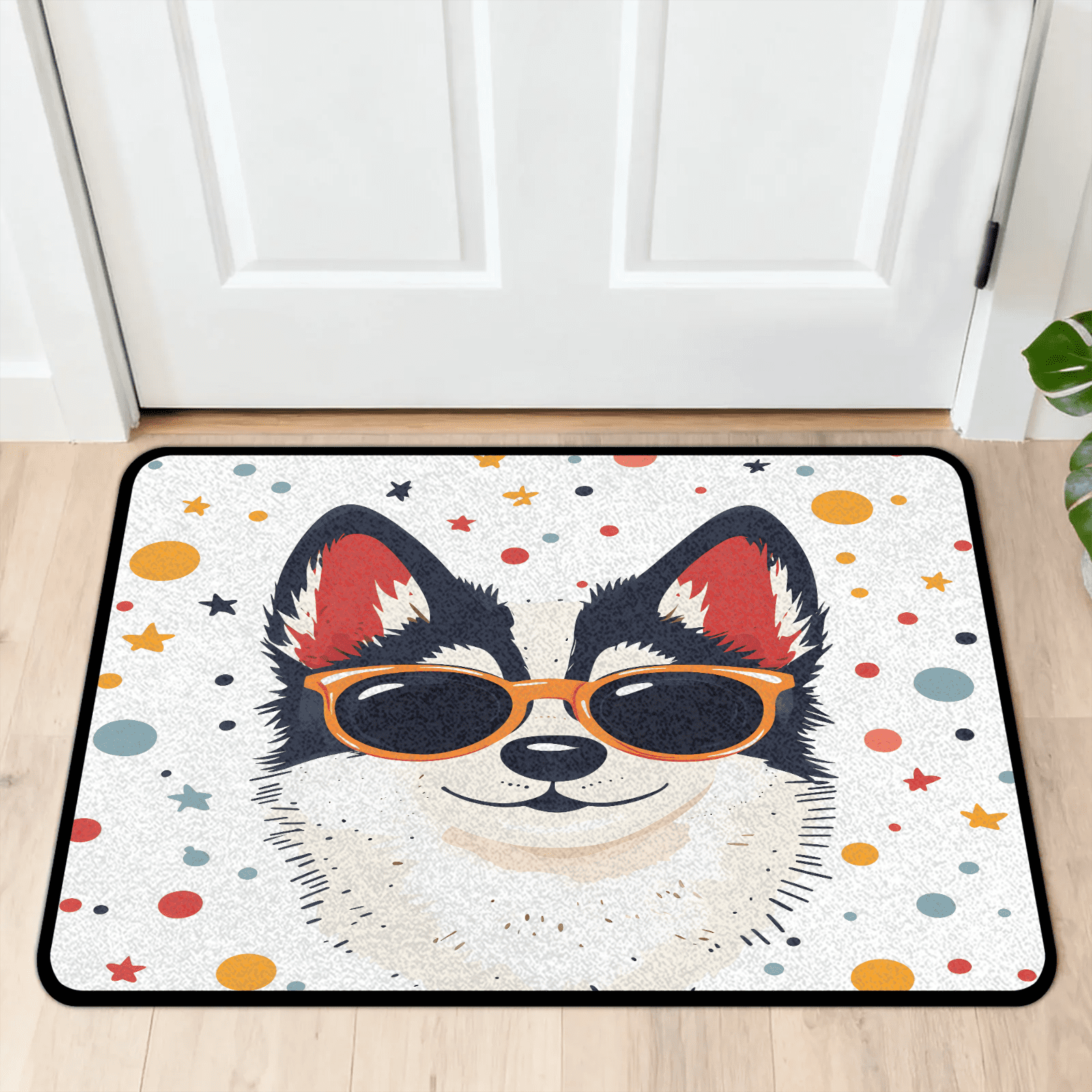 Herdesigns Husky Dog Outside Doormat, Waterproof Indoor Outdoor Door ...