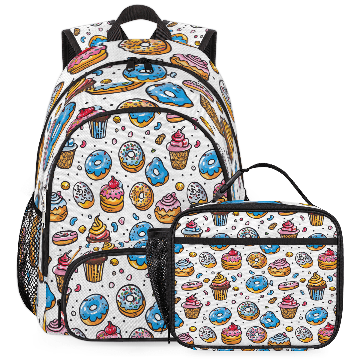 Herdesigns Ice Cream Donut Backpack with Lunch Box Sweet Dessert ...