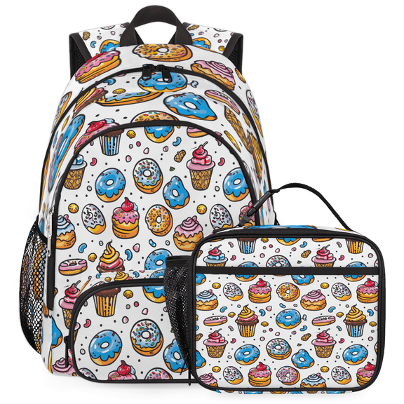 Herdesigns Funny Backpack with Lunch Box Black Cat Lightweight Large ...