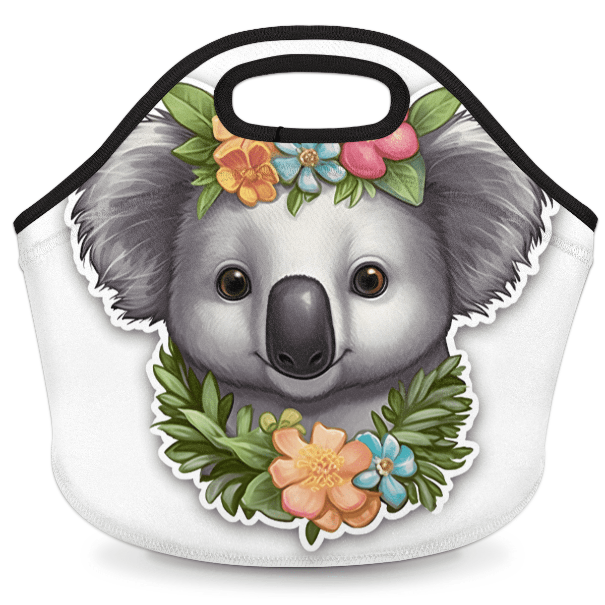 Herdesigns Koala Neoprene Lunch Bag, Jungle Animal Insulated Lunch Box ...
