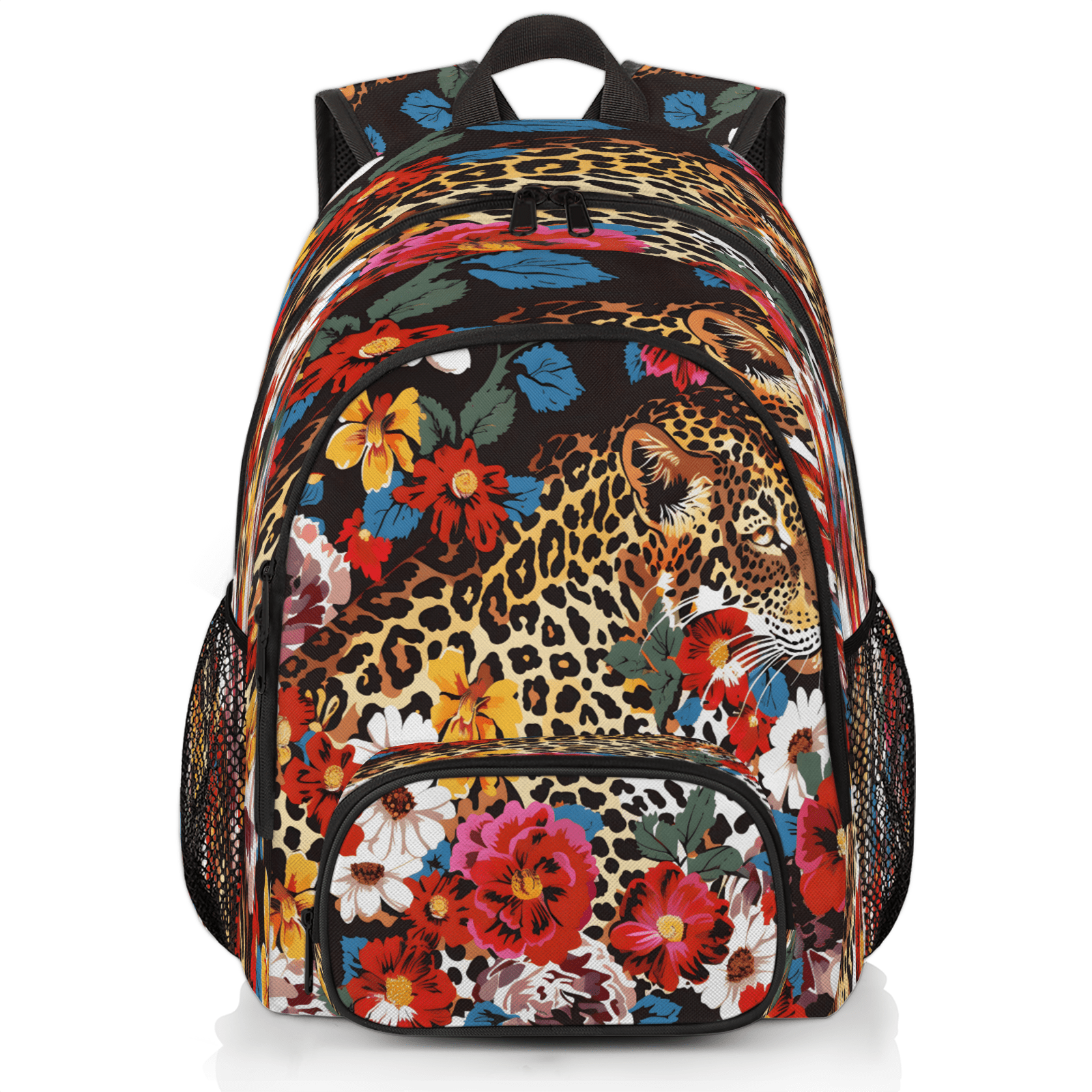 Herdesigns Leopard Print Flower Cheetah Laptop Backpack for Women Men ...