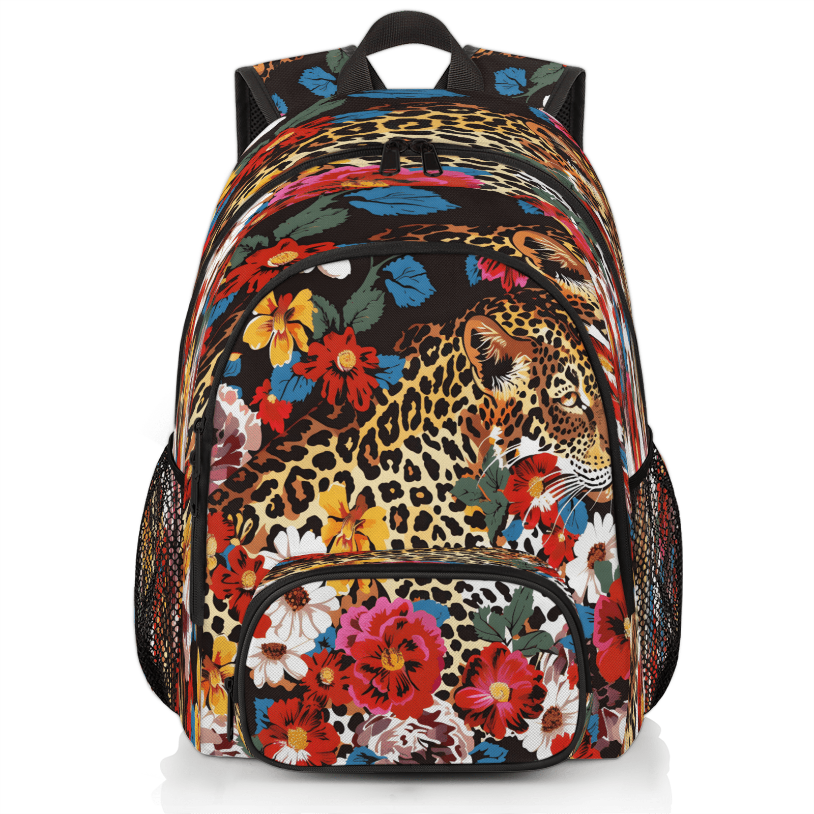 Herdesigns Leopard Cheetah Flower Laptop Backpack for Women Men, Work ...