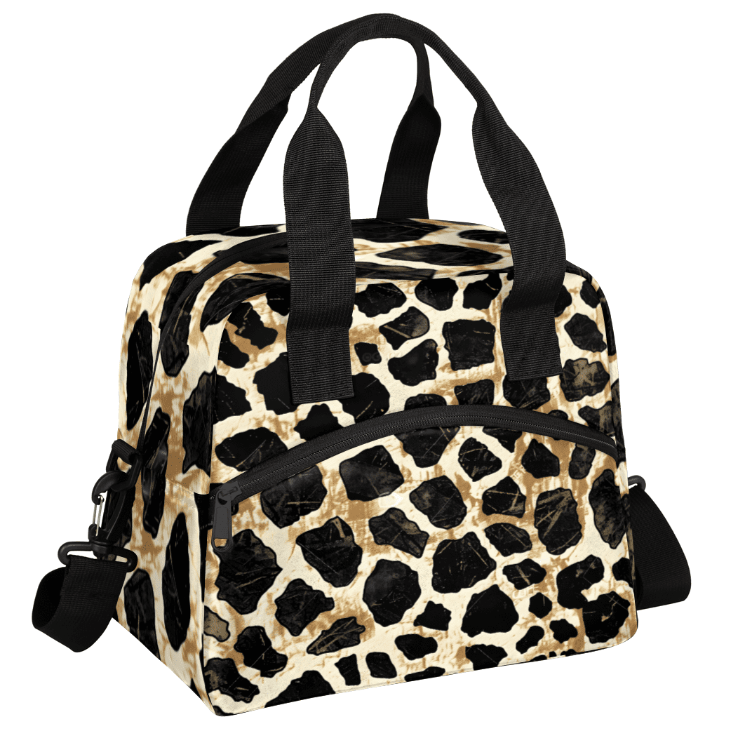 Herdesigns Leopard Print Animal Cheetah Insulated Lunch Bag for Women ...