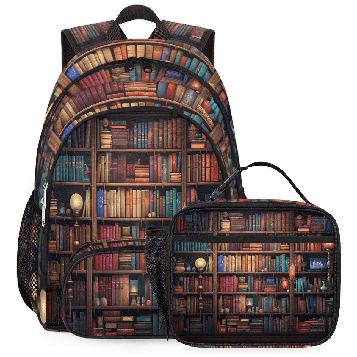 Herdesigns Library Backpack with Lunch Box Library Bookshelf ...