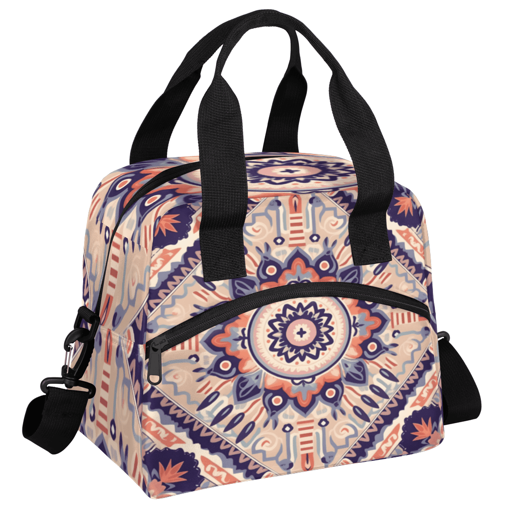 Herdesigns Mandala Floral Insulated Lunch Bag for Women Men Adults ...