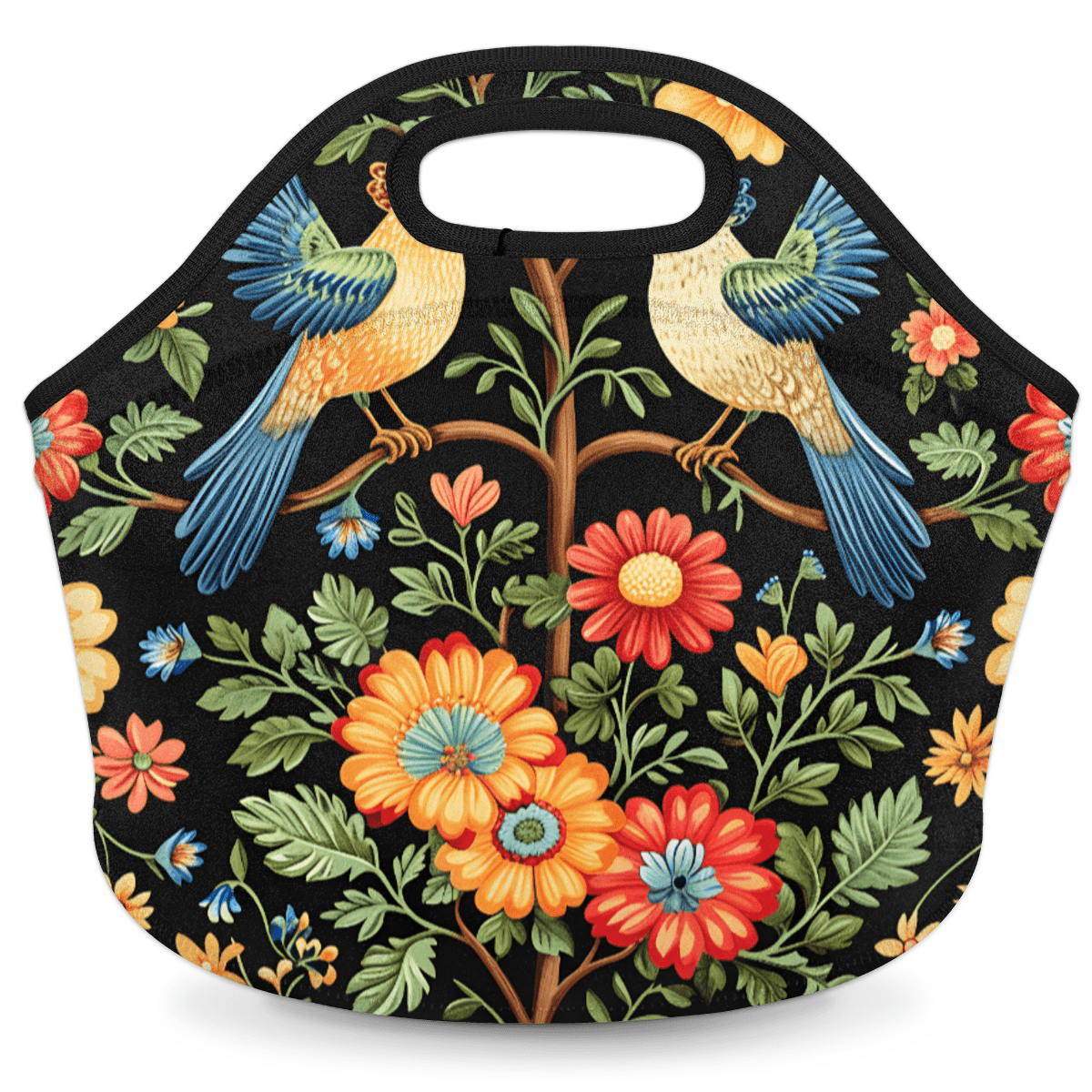 Herdesigns Mexico Floral Neoprene Lunch Bag, Mexican Bluebird Otomi ...