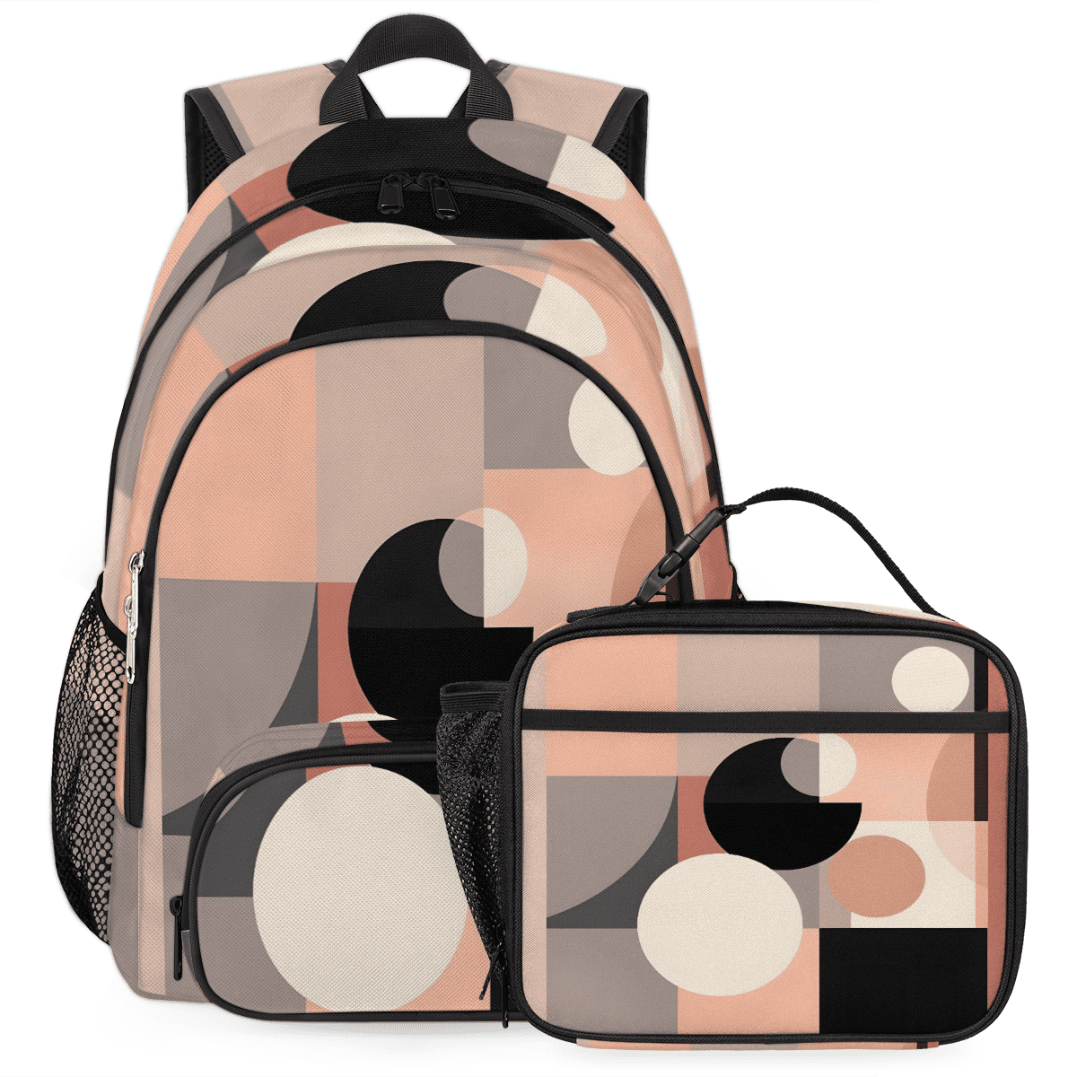 Herdesigns Mid Century Backpack with Lunch Box Modern Geometric ...