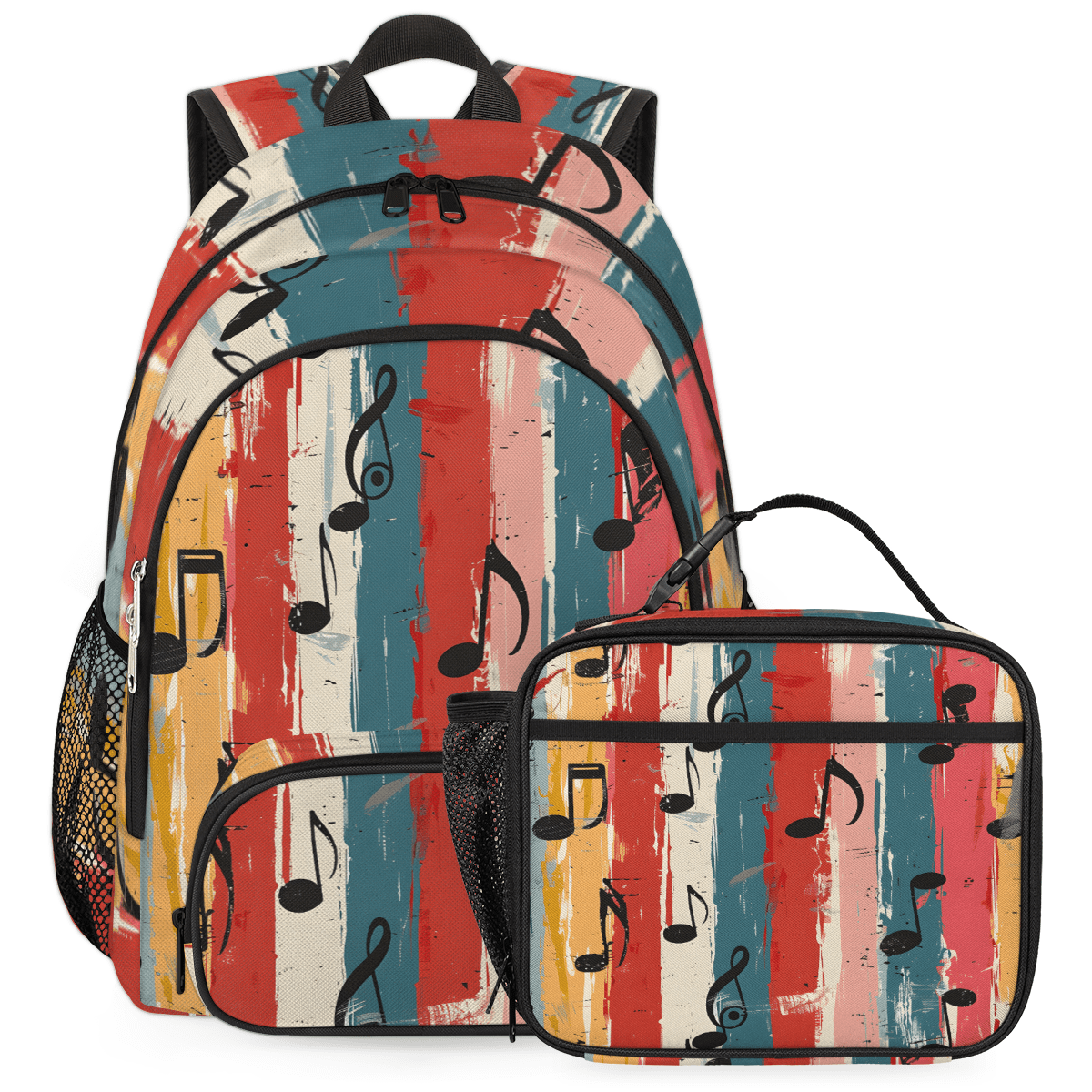 Herdesigns Music Themed Backpack with Lunch Box Musical Notes ...
