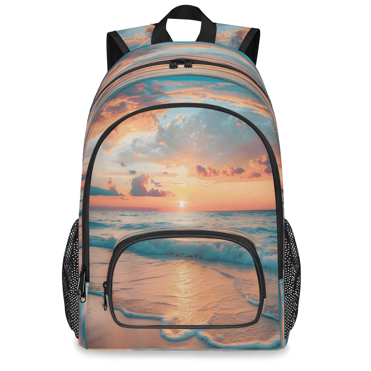 Herdesigns Ocean Beach Sunrise Sunset Laptop Backpack for Women Men, 18 ...
