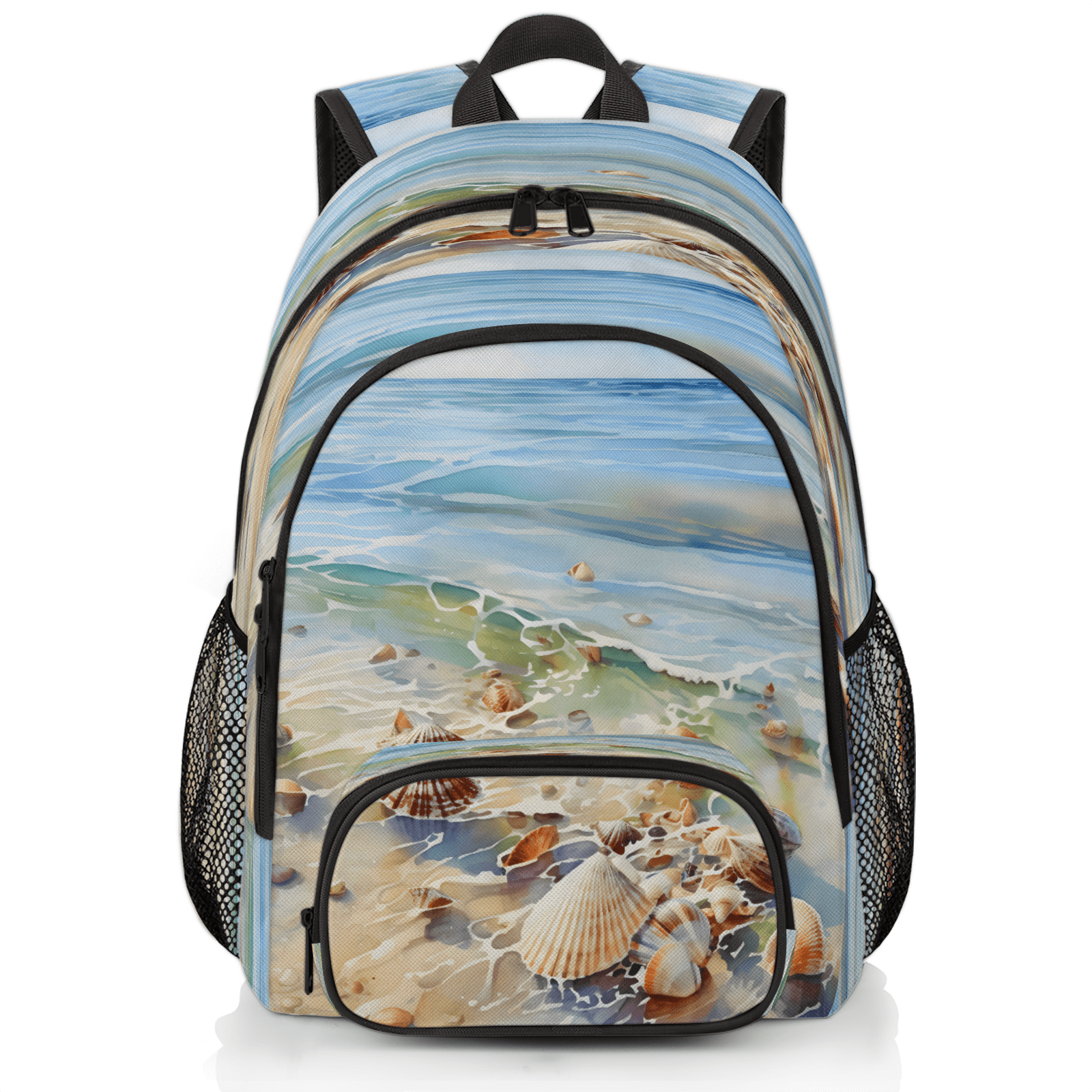 Herdesigns Ocean Coastal Seashell Beach Theme Laptop Backpack for Women ...