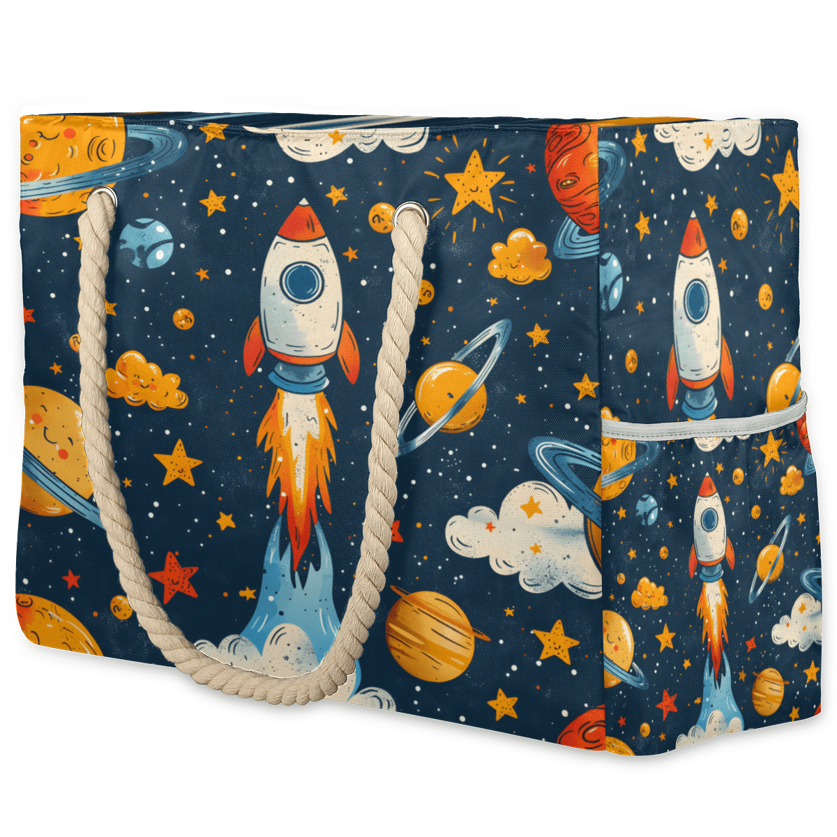 Herdesigns Outer Space Tote Beach Bag for Women Ladies with Zipper ...