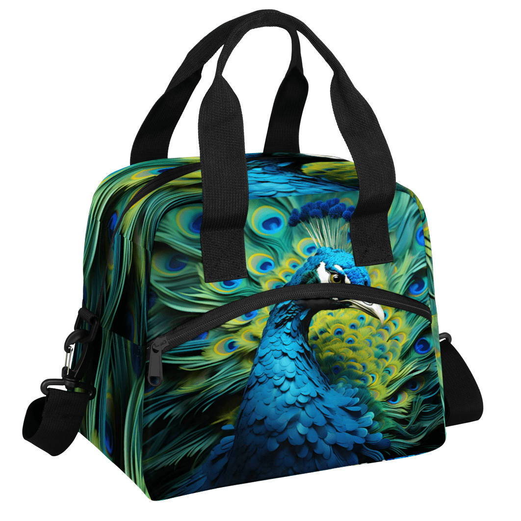 Herdesigns Peacock Insulated Lunch Bag for Women Men Adults Large ...
