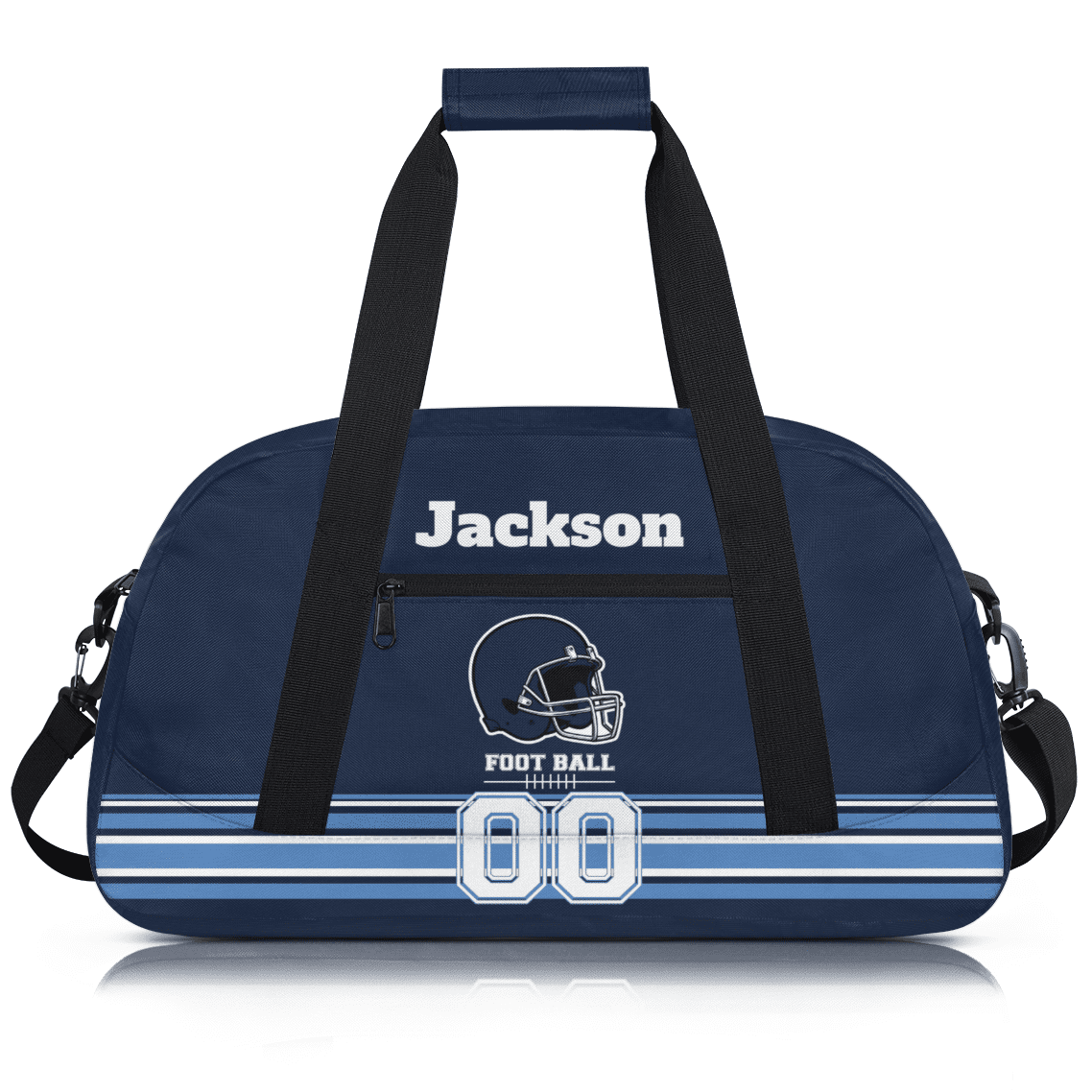 Herdesigns Personalized Football Duffel Bag Sport Bag Custom Gym Bag ...