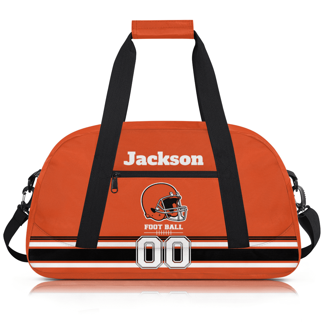 Herdesigns Personalized Football Duffel Bag Sport Bag Custom Gym Bag ...