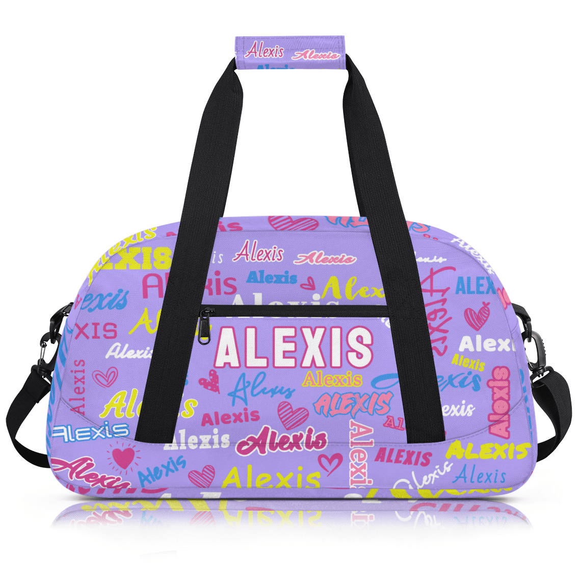 Herdesigns Personalized Sports Duffel Bag, Custom Gym Dance Bag with ...