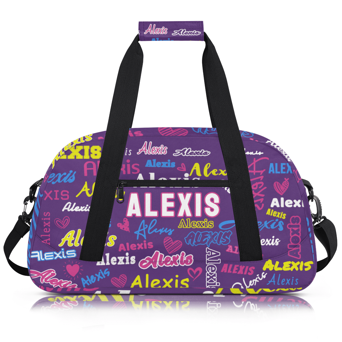 Herdesigns Personalized Sports Duffel Bag, Custom Gym Dance Bag with ...