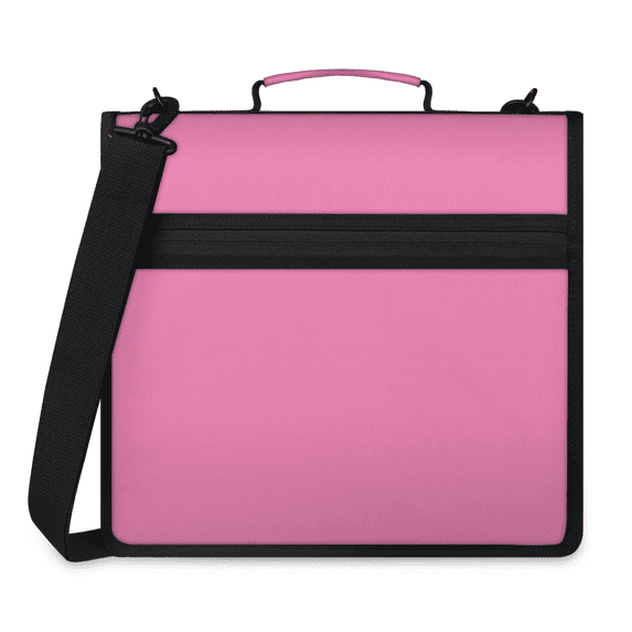 Herdesigns Pink Zipper Binder with Shoulder Strap, Waterproof 1.5 Inch ...
