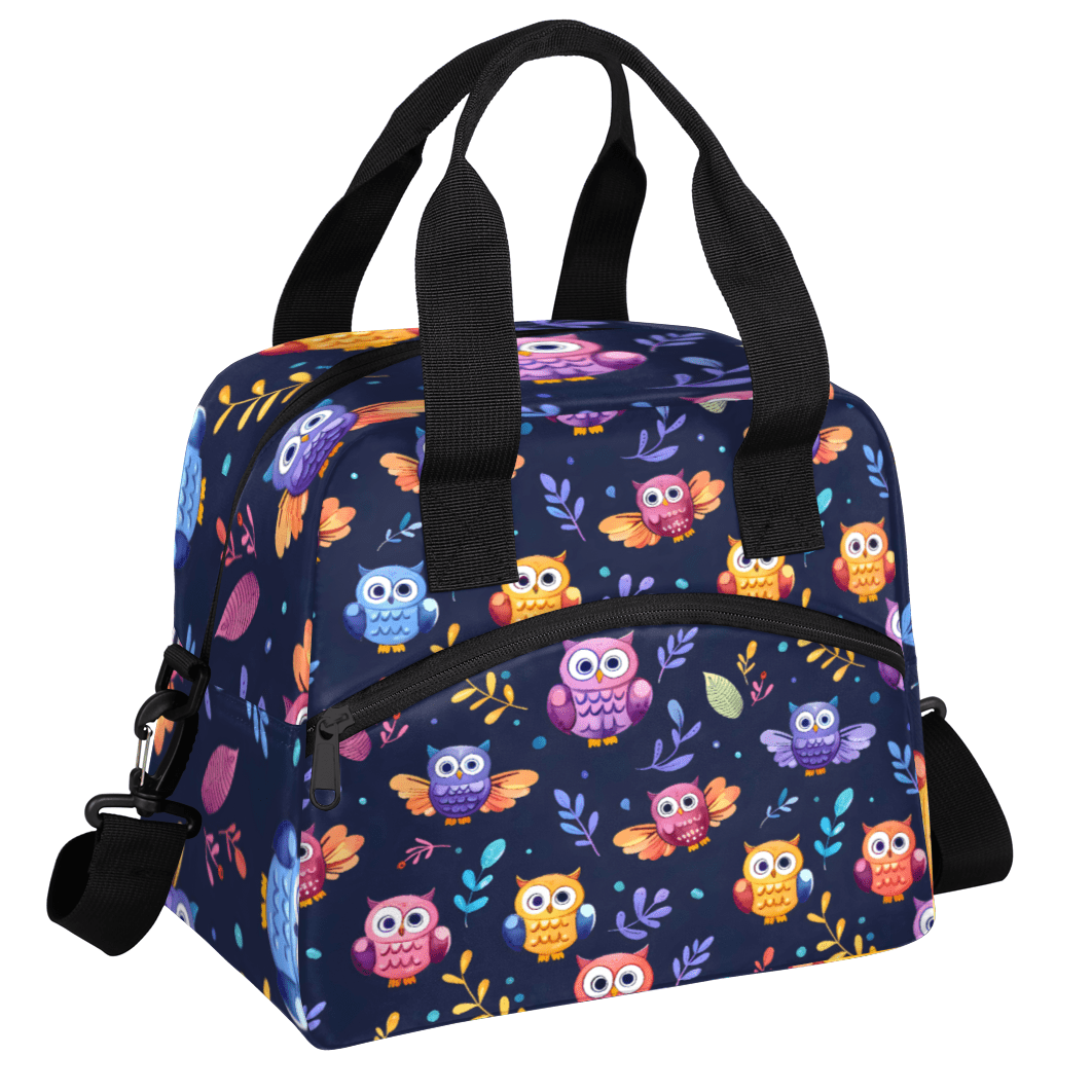 Herdesigns Purple Owl Insulated Lunch Bag for Women Men Adults Large ...