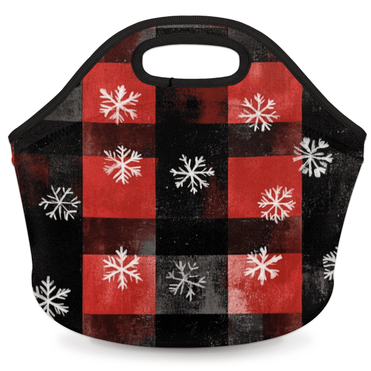 Herdesigns Red Buffalo Plaid Insulated Neoprene Lunch Bag for Women Men ...
