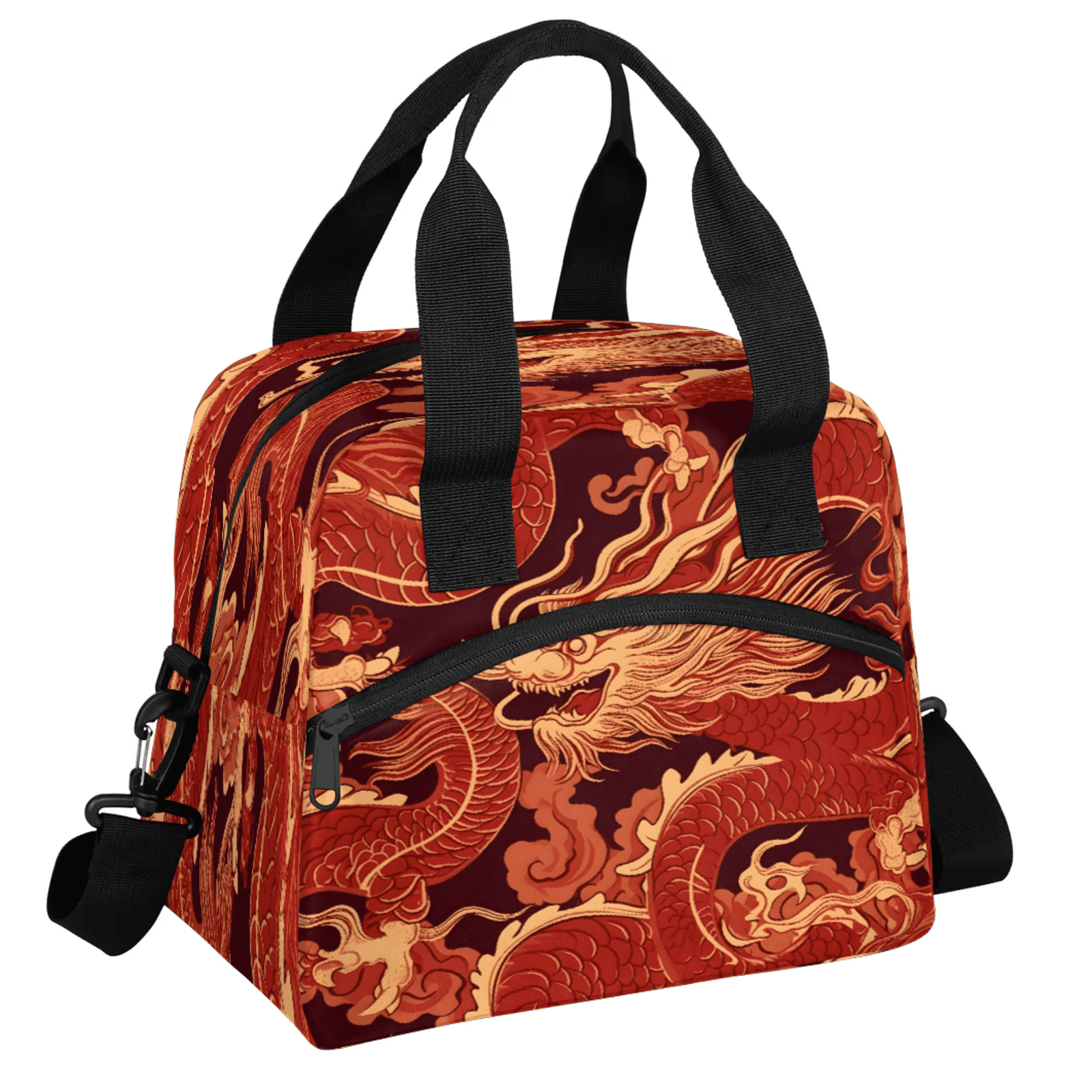 Herdesigns Red Dragon Insulated Lunch Bag for Women Men Adult, Reusable ...