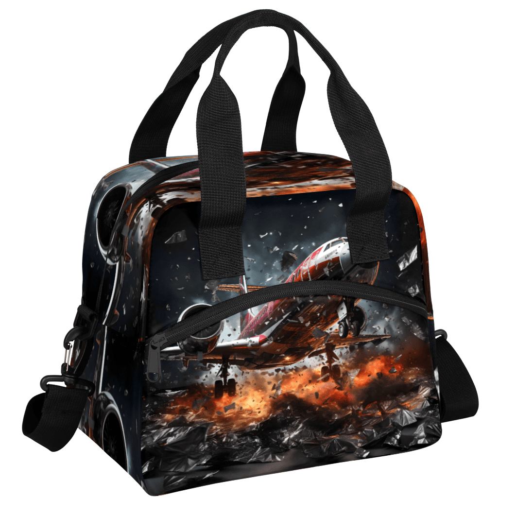 Herdesigns Retro Airplane Insulated Lunch Bag for Women Men Adults ...