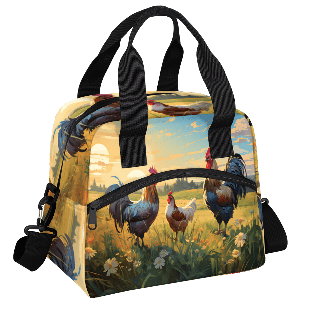 Herdesigns Rooster Insulated Lunch Bag for Women Men Adults Large ...