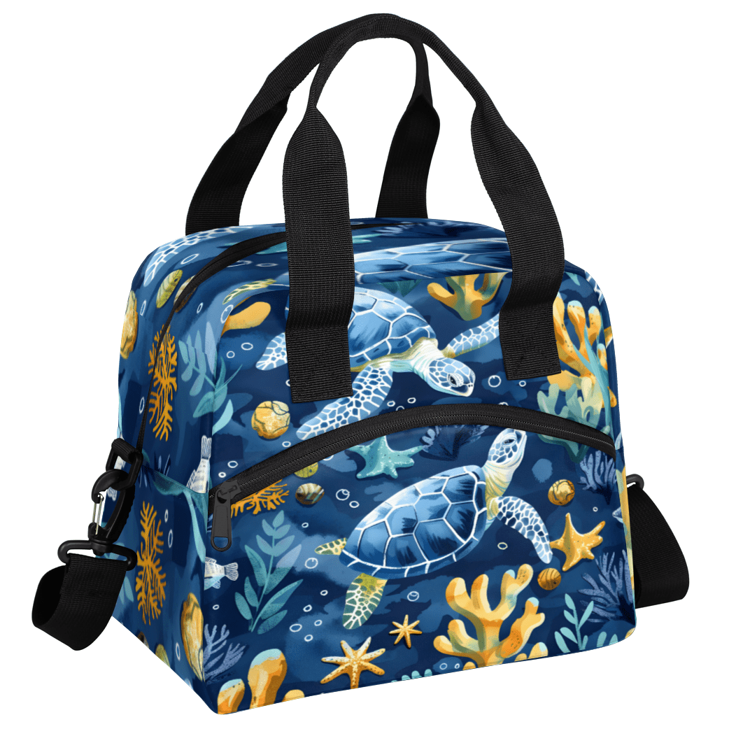 Herdesigns Sea Turtles Insulated Lunch Bag for Women Men Adults Large ...