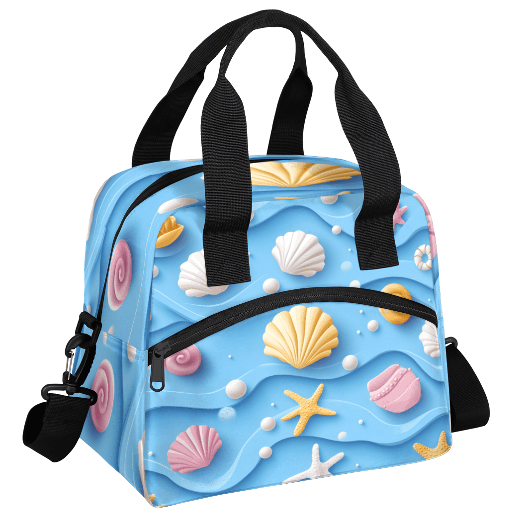 Herdesigns Seashell Starfish Insulated Lunch Bag for Women Men Adults ...