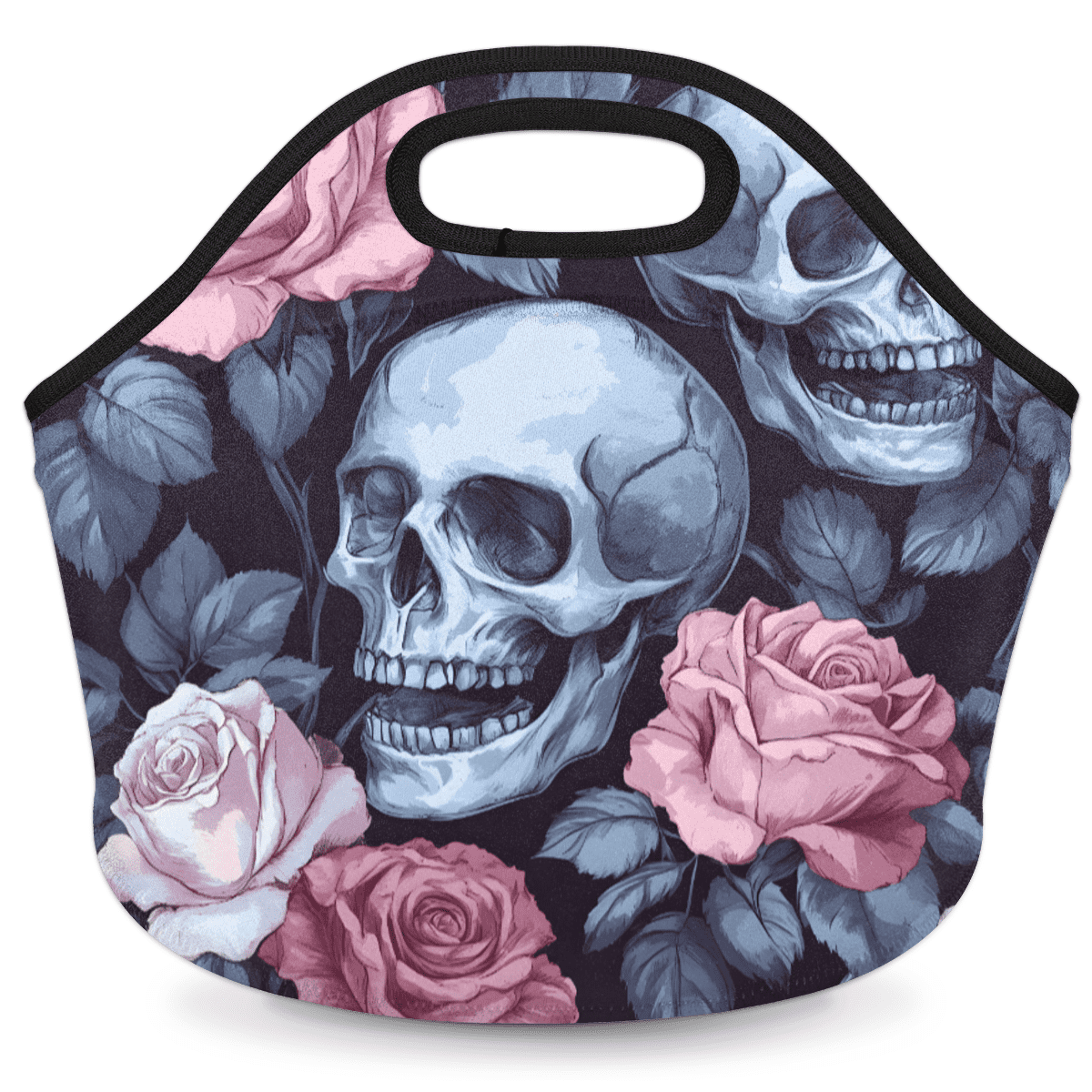 Herdesigns Skull Gothic Insulated Lunch Bag Neoprene Lunch Box for ...
