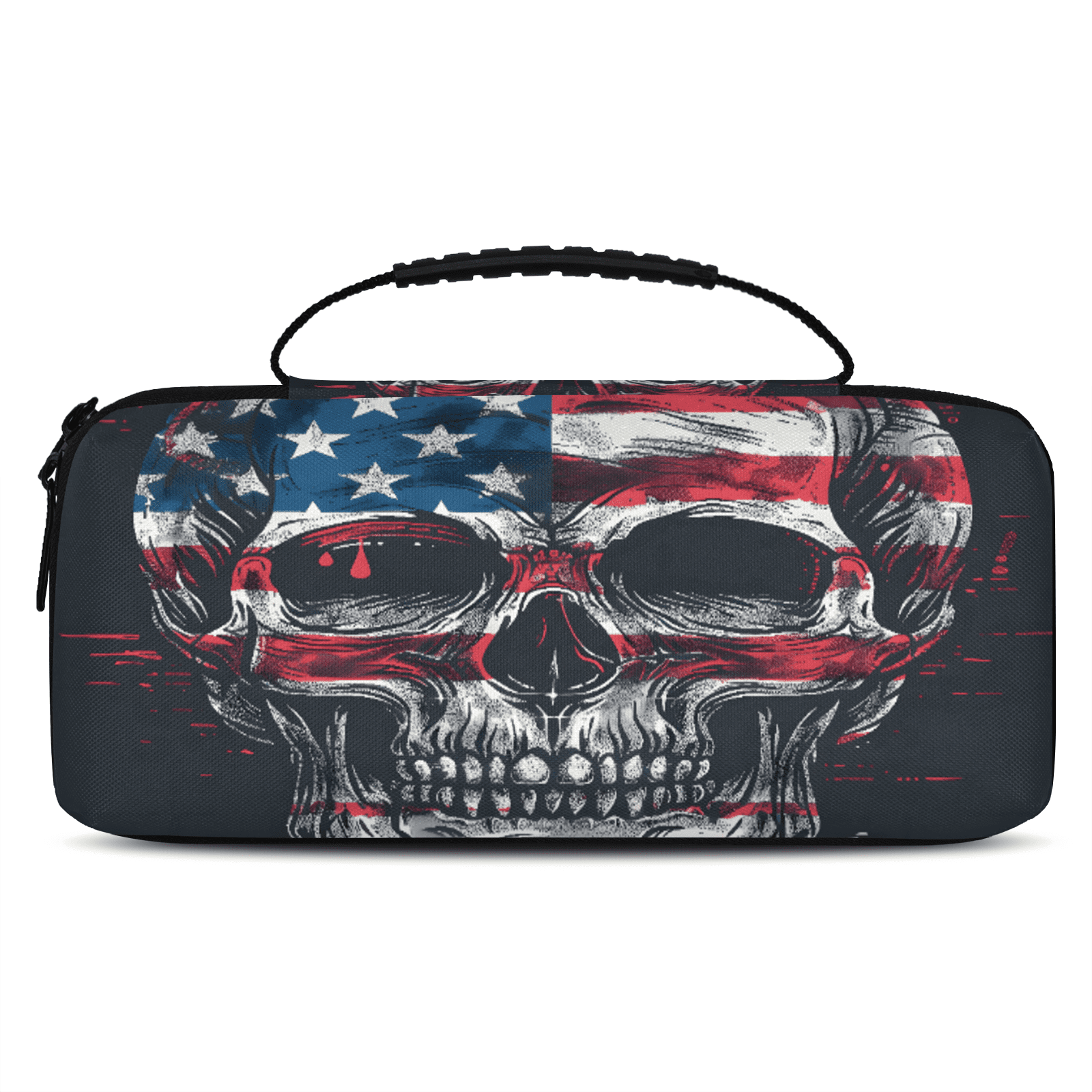 Herdesigns Skull Gothic Skeleton American Flag Carrying Case for ...