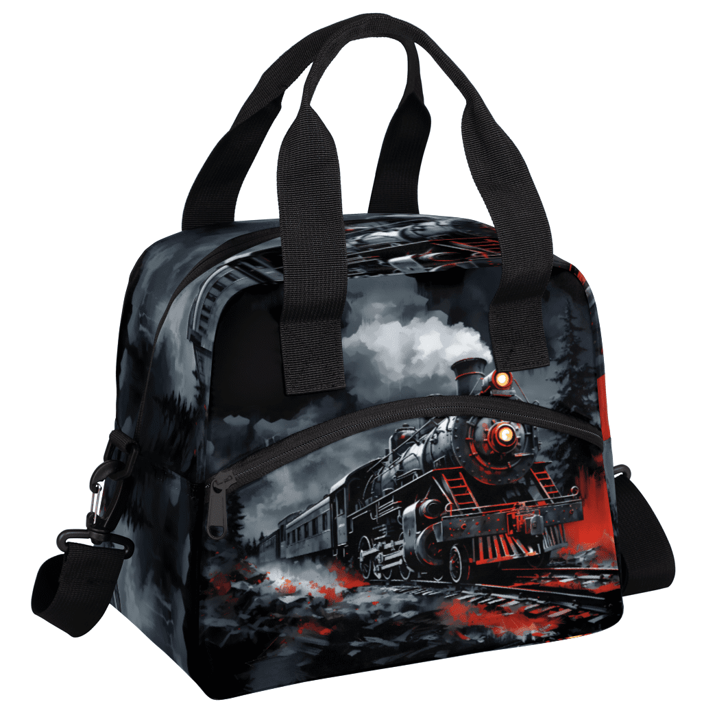 Herdesigns Steam Engine Old Train Insulated Lunch Bag for Women Men ...