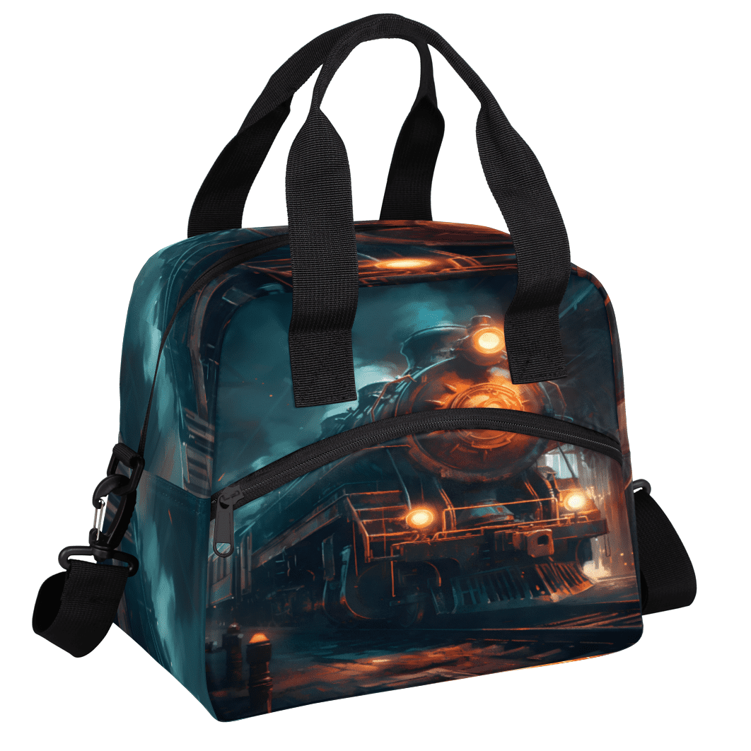 Herdesigns Steam Train Insulated Lunch Bag for Women Men Adults Large ...