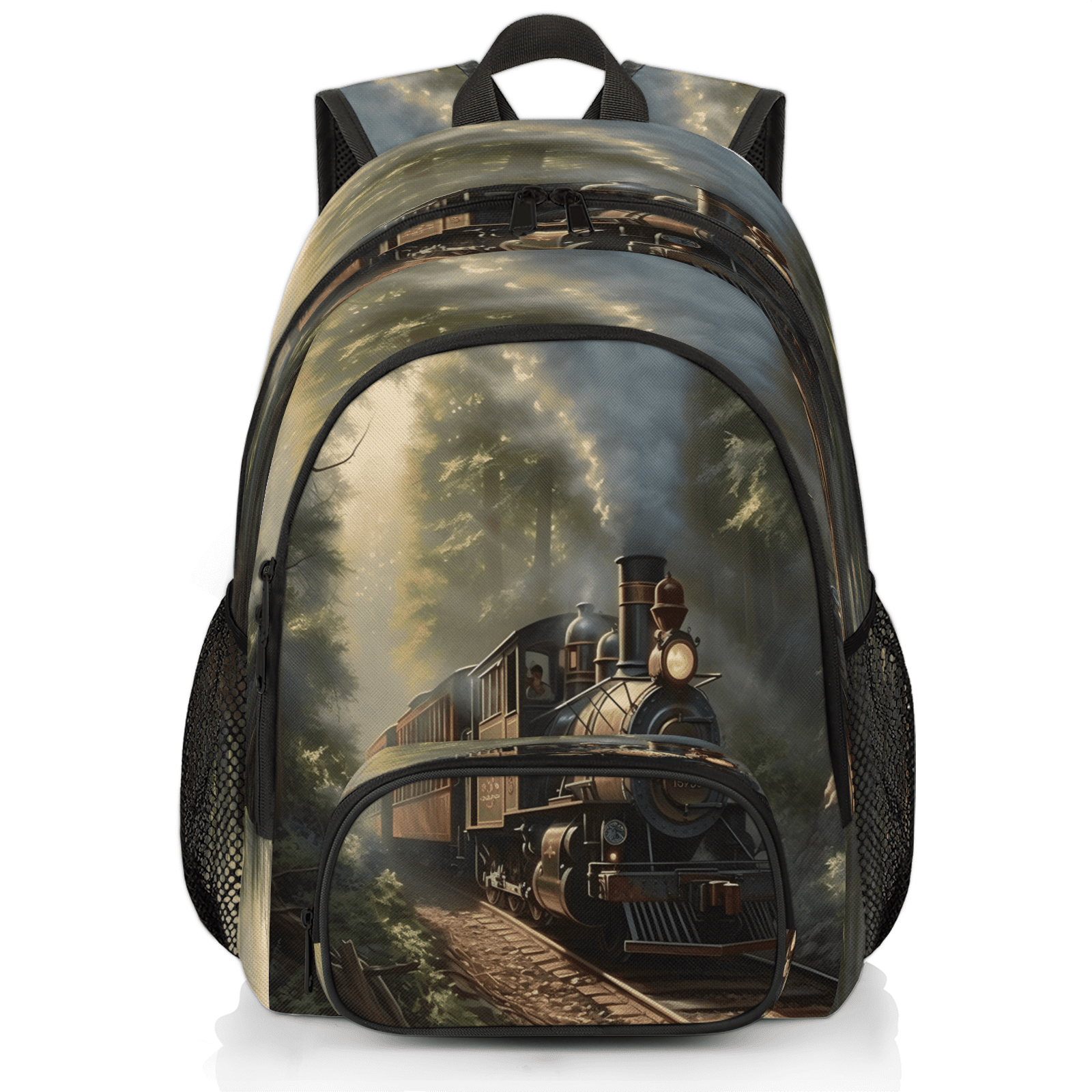 Herdesigns Steam Train Laptop Backpack for Women Men, 18.3 Inch Travel ...
