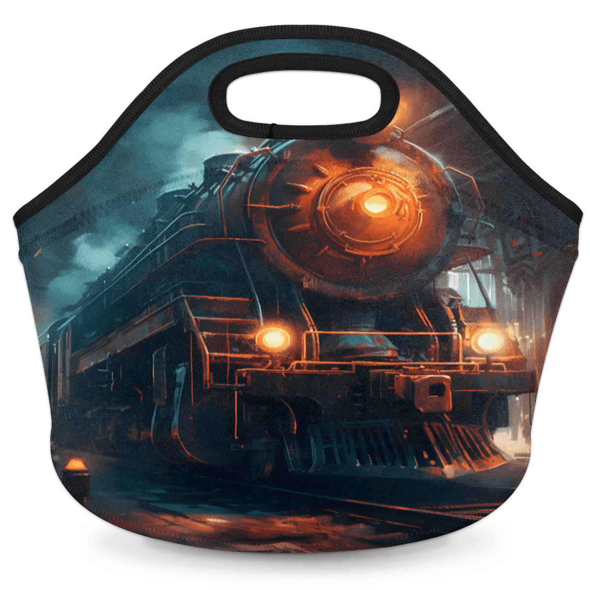 Herdesigns Steam Train Neoprene Lunch Bag, Vintage Train Insulated ...