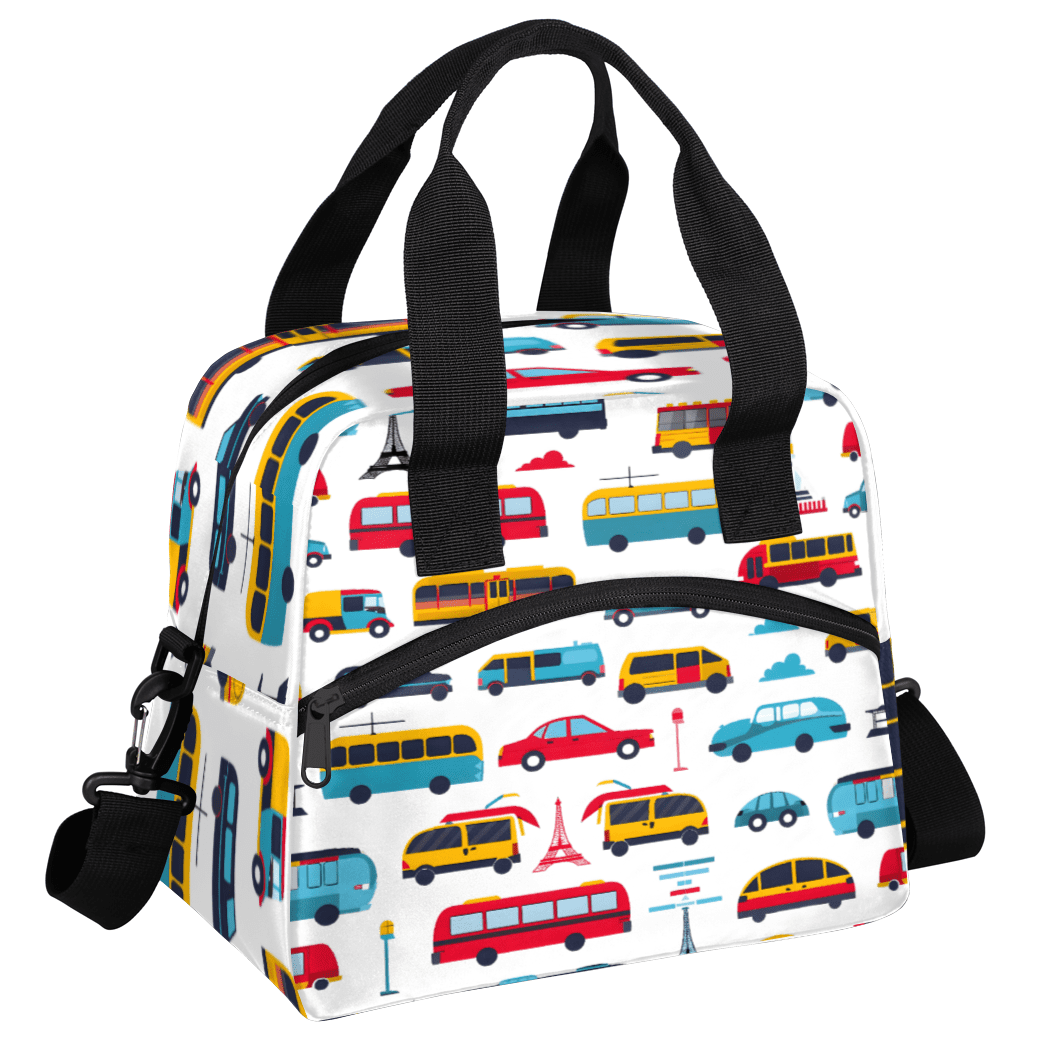 Herdesigns Transportation Types Car Insulated Lunch Bag for Women Men ...