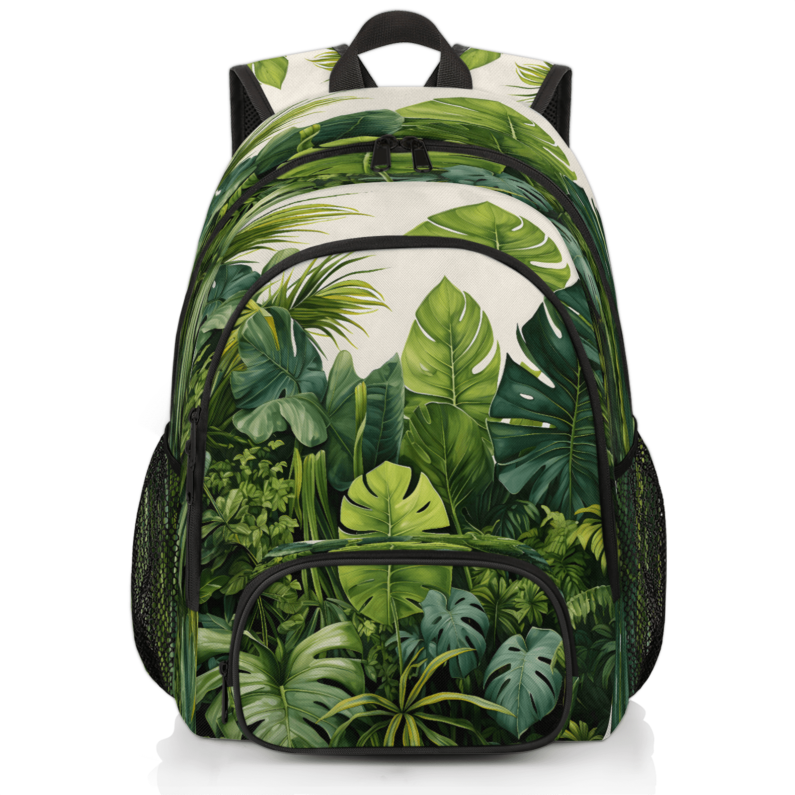 Herdesigns Tropical Green Leaves Laptop Backpack for Women Men, 18.3 ...
