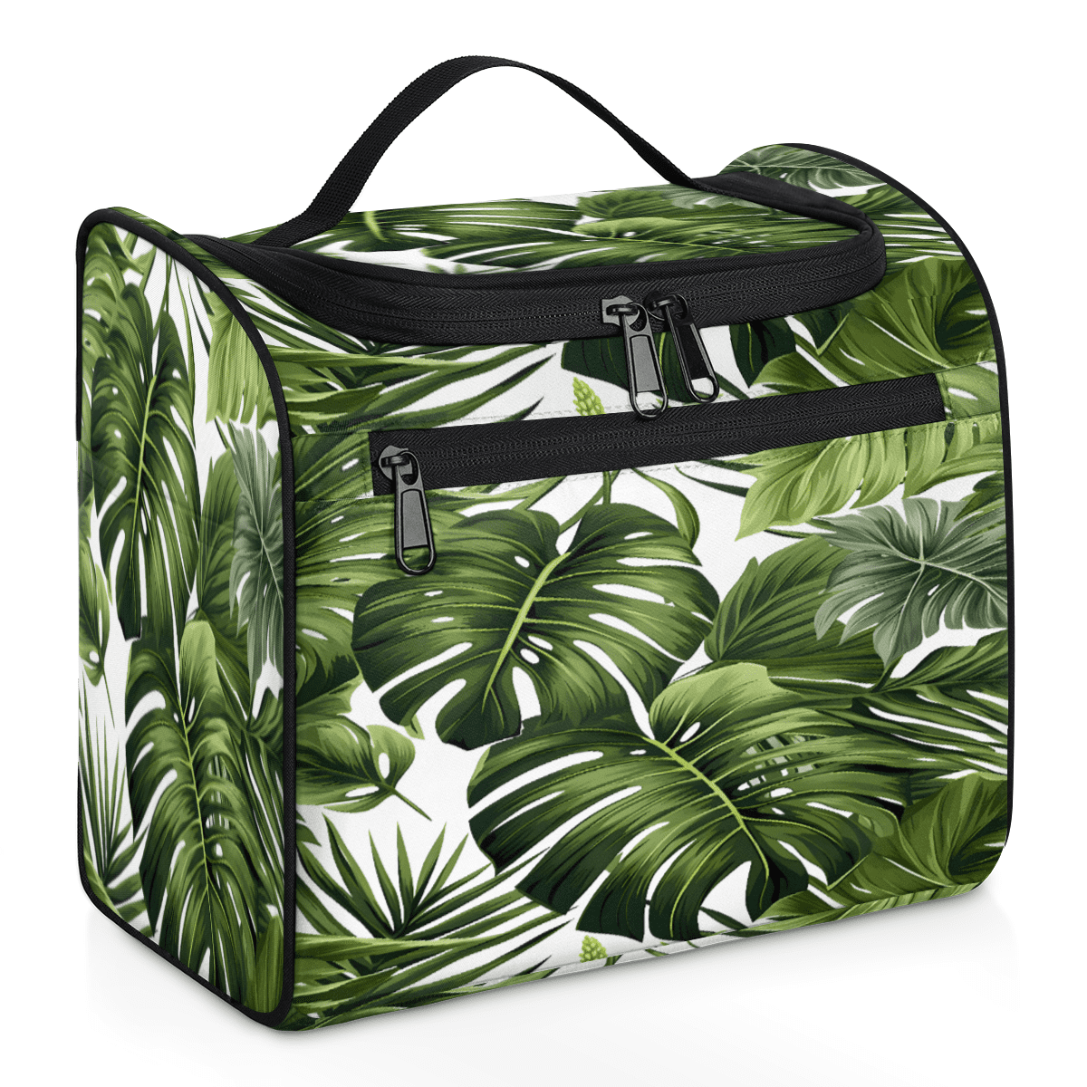 Herdesigns Tropical Plants Green Palms Leaf Banana Leaves Toiletry Bag ...