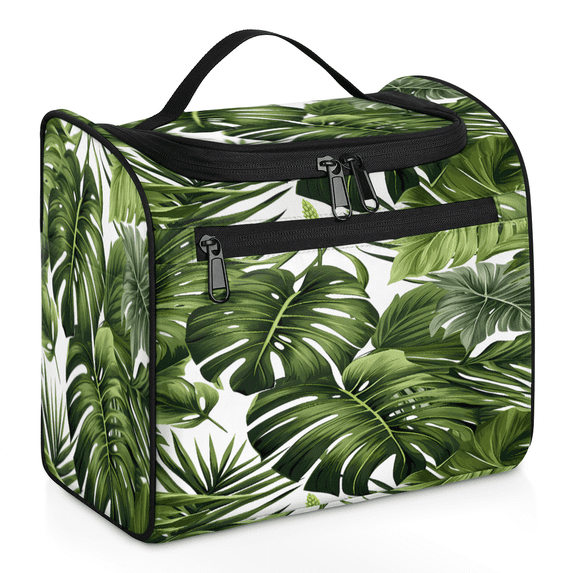 Herdesigns Tropical Plants Green Palms Leaf Banana Leaves Toiletry Bag ...