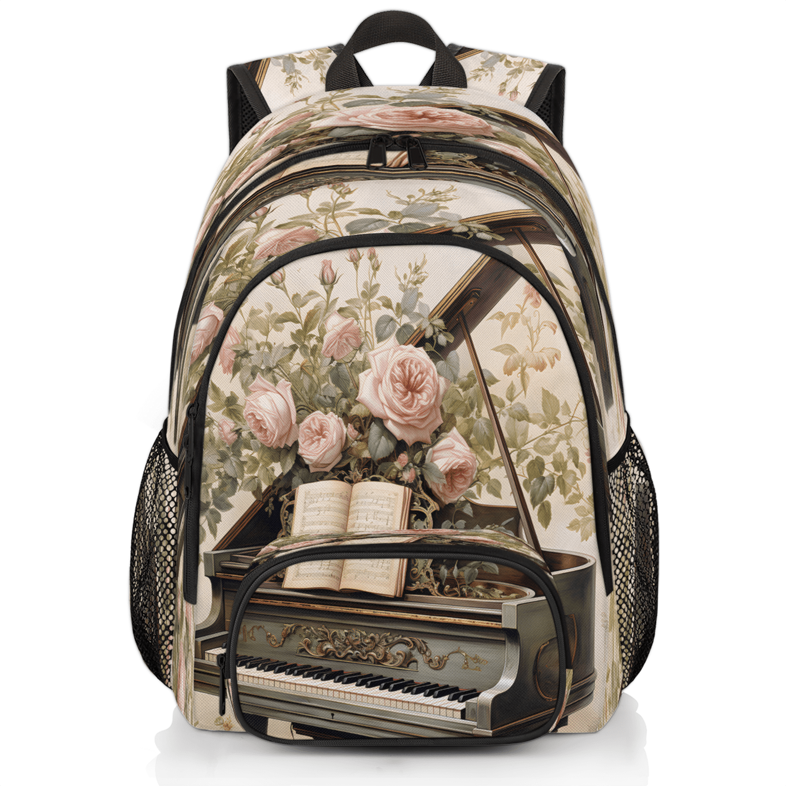 Herdesigns Vintage Piano Laptop Backpack for Women Men, 18.3 Inch ...