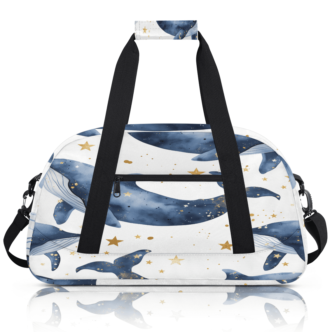 Herdesigns Whale Sports Duffle Bag for Women & Men, Ocean Cute Fish ...