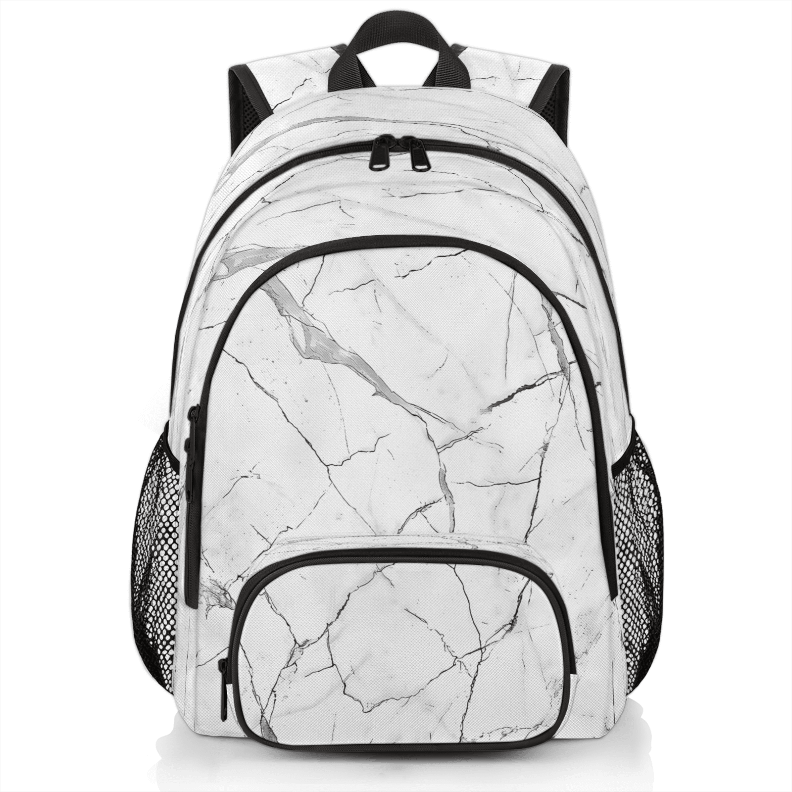 Herdesigns White Marble Laptop Backpack for Women Men, 18.3 Inch Large ...