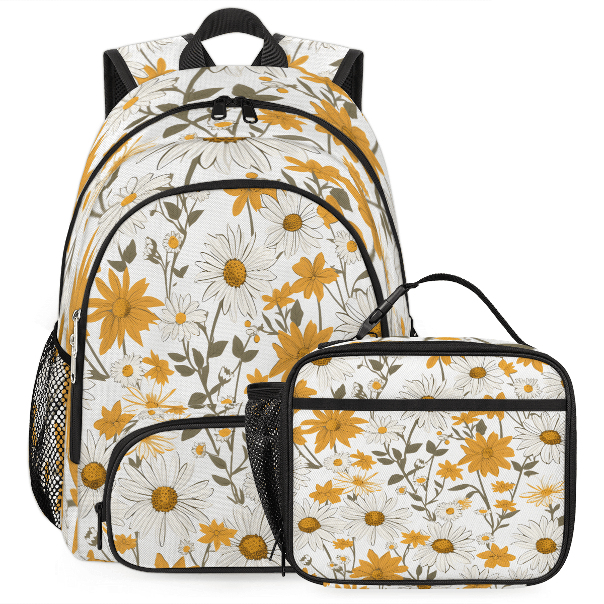Herdesigns Wild Flowers Floral Backpack with Lunch Box Spring Summer ...
