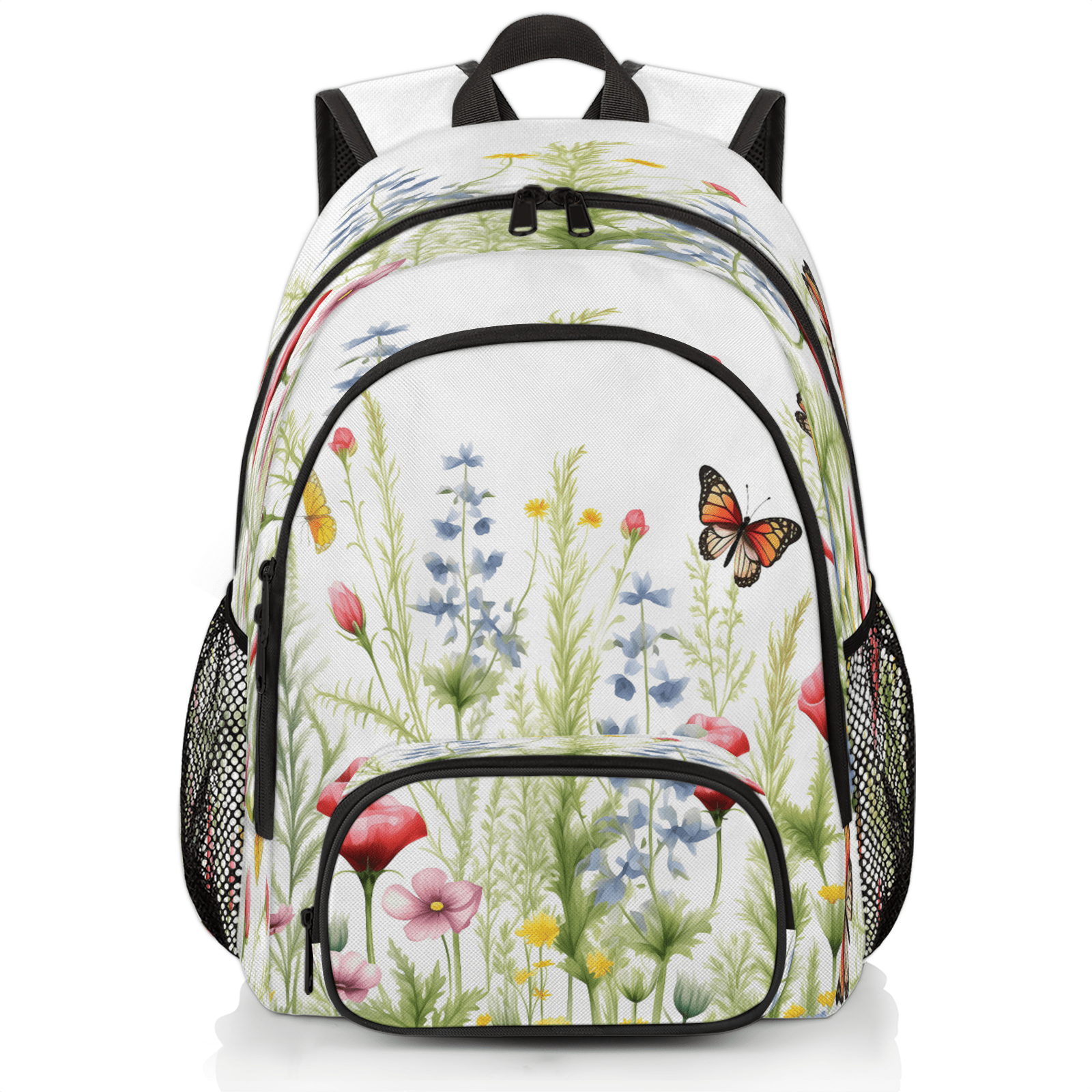 Herdesigns Wildflowers Floral Laptop Backpack for Women Men, 18.3 Inch ...