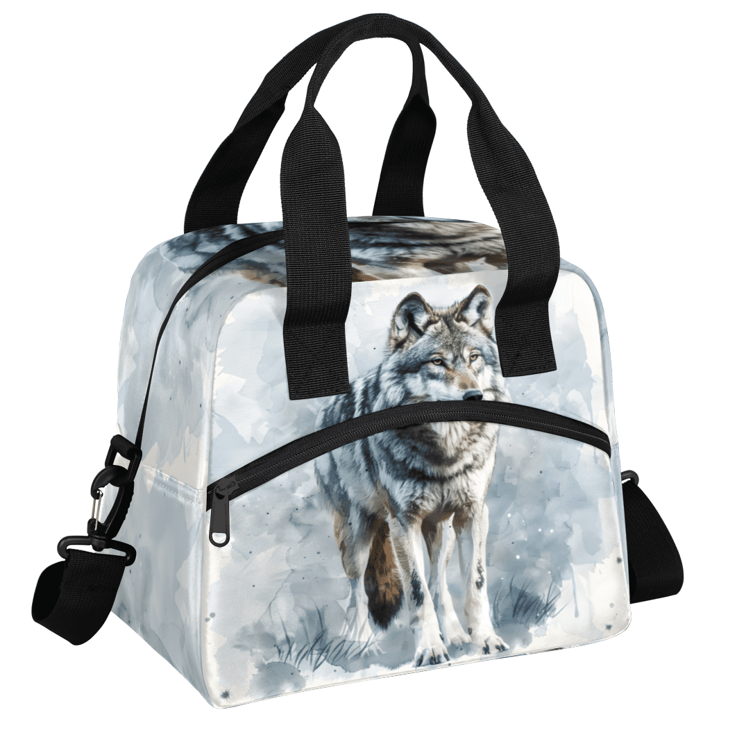 Herdesigns Wolf Insulated Lunch Bag for Women Men Adults Large Reusable ...