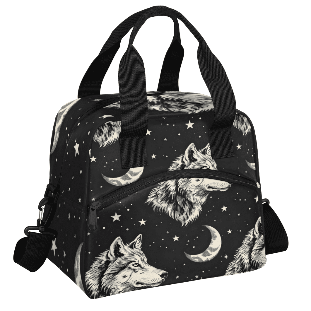 Herdesigns Wolf Insulated Lunch Bag for Women Men Adults Large Reusable ...