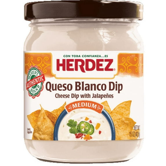 Herdez Medium Queso Blanco Dip with Jalapeños - 15 oz - Walmart.com