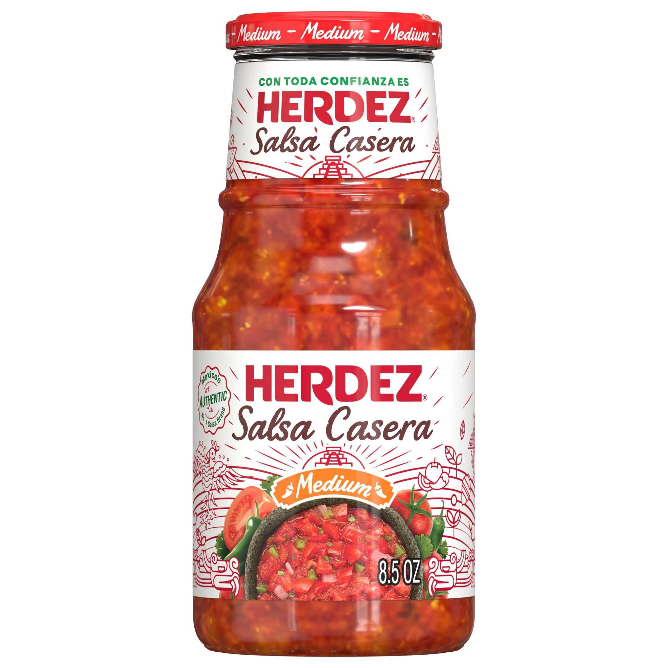 HERDEZ Salsa Casera Medium, Tortilla Chip Dip, Shelf Stable, 8.5 oz oz ...